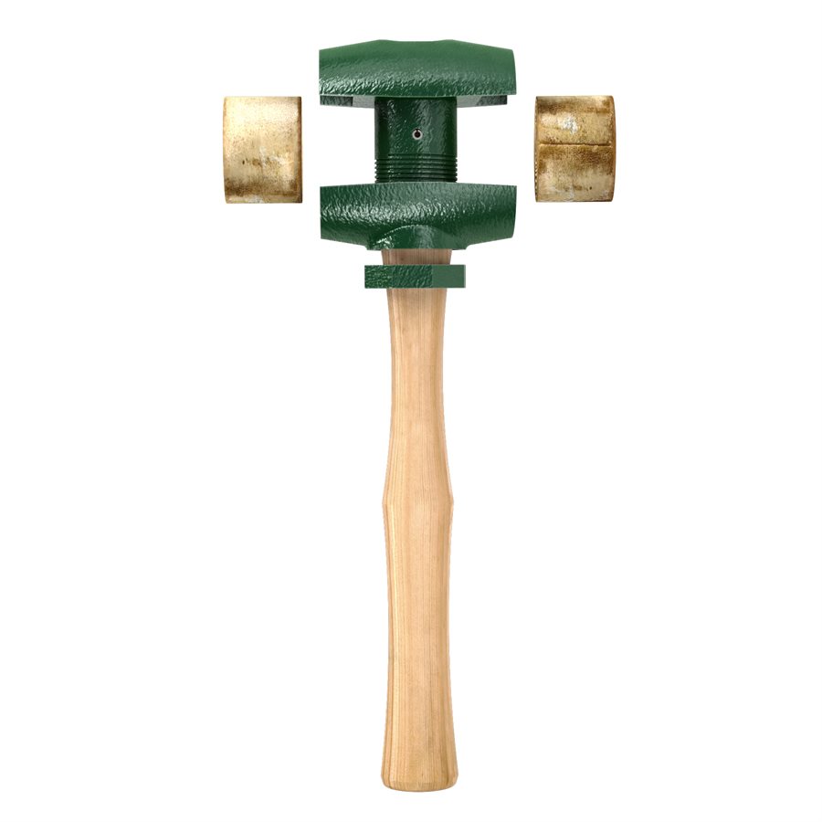 RAWHIDE FACE MALLET - 2 3/4 LB WITH WOOD HANDLE