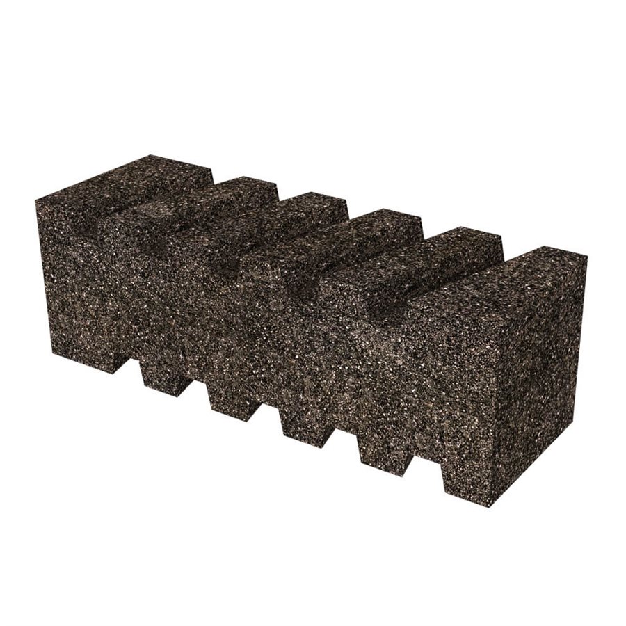 FLUTED RUB BRICK - 6" x 2" x 2" - 20 GRIT
