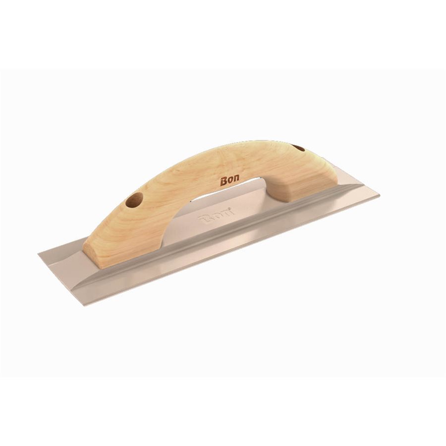 SQUARE END MAGNESIUM FLOAT - 12" x 3 1/8" WOOD HANDLE