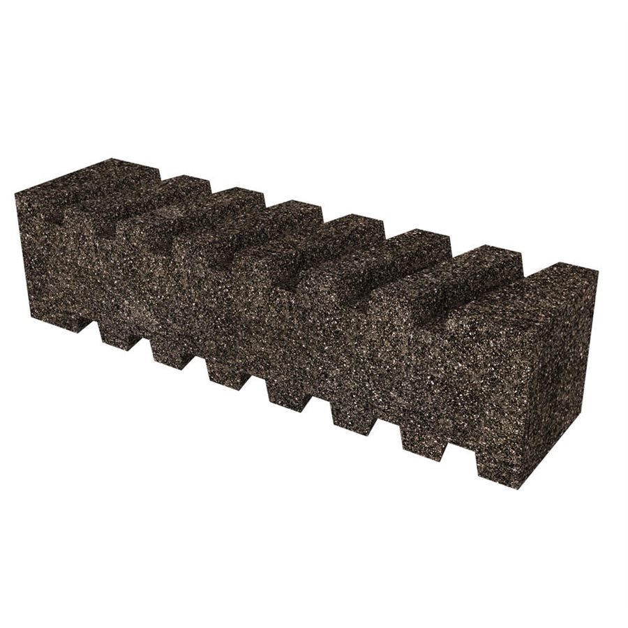 FLUTED RUB BRICK - 8" x 2" x 2" - 20 GRIT