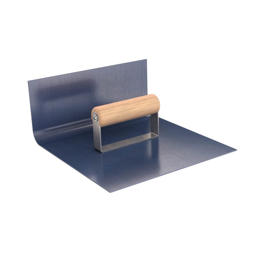 BLUE STEEL INSIDE COVE TOOL - 9" x 9" - 3/4" RADIUS 4" LIP WOOD HANDLE