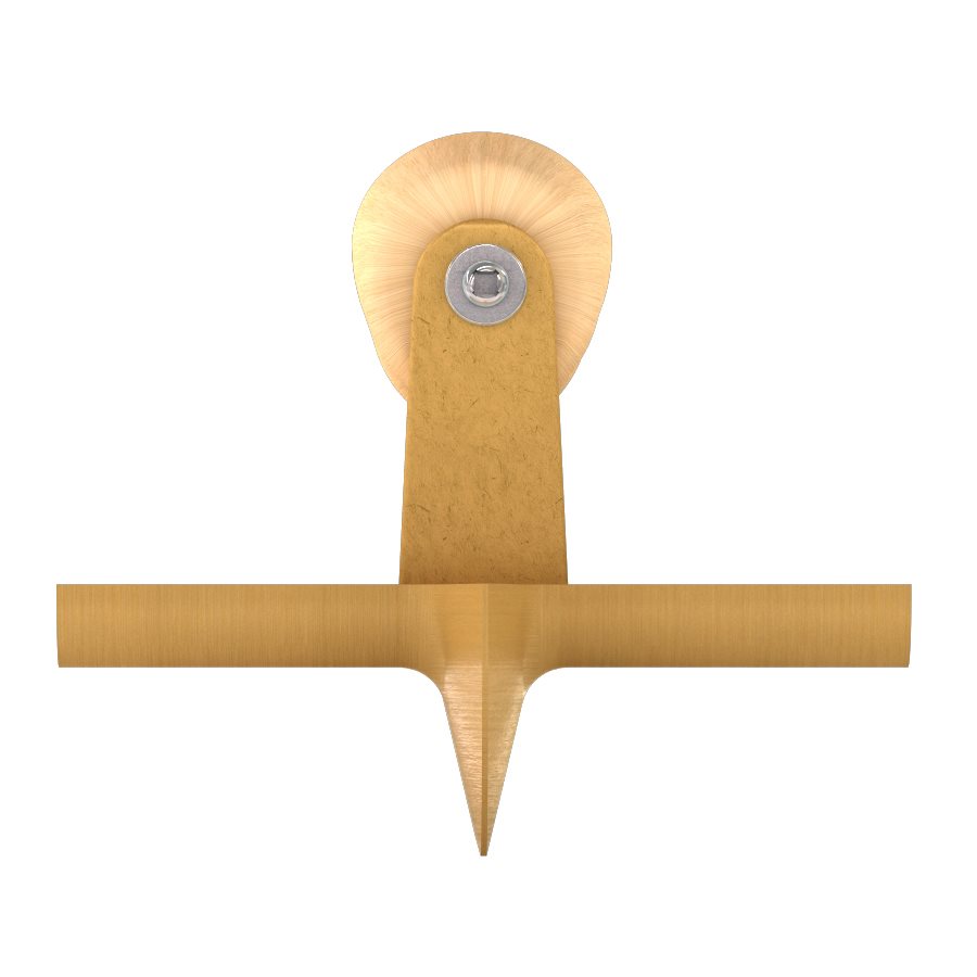 BRONZE GROOVER - 6" x 4 1/2" BIT 1" x 1/2" WOOD WAVE HANDLE