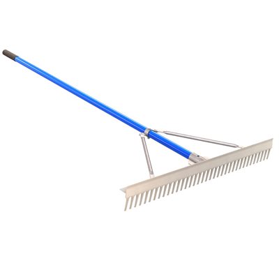 HEAVY DUTY LANDSCAPE RAKE - 36" WITH 72" ALUMINUM HANDLE