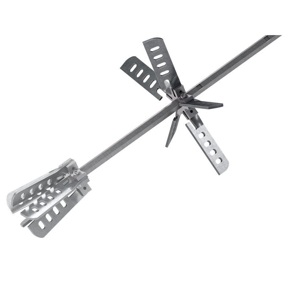 FIN MIXER - 8" DIA DOUBLE VANE - 36" SHAFT