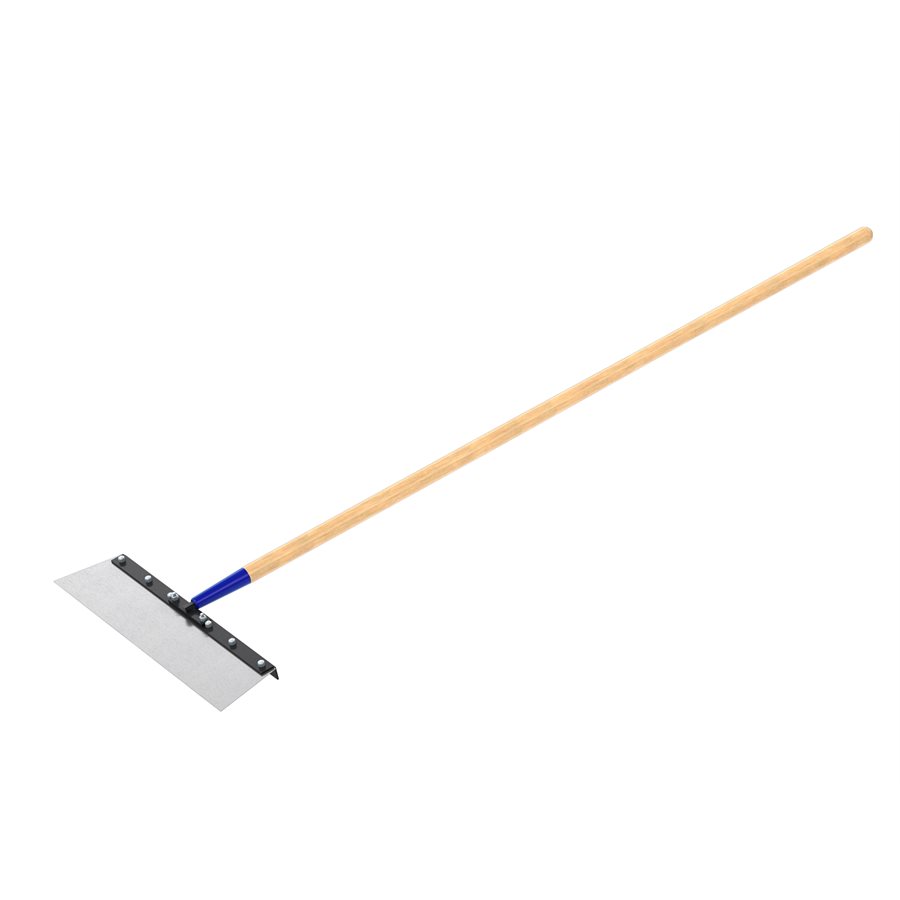 DELUXE FLOOR SCRAPER - 22" STEEL ANGLE CUT BLADE - 60" WOOD HANDLE