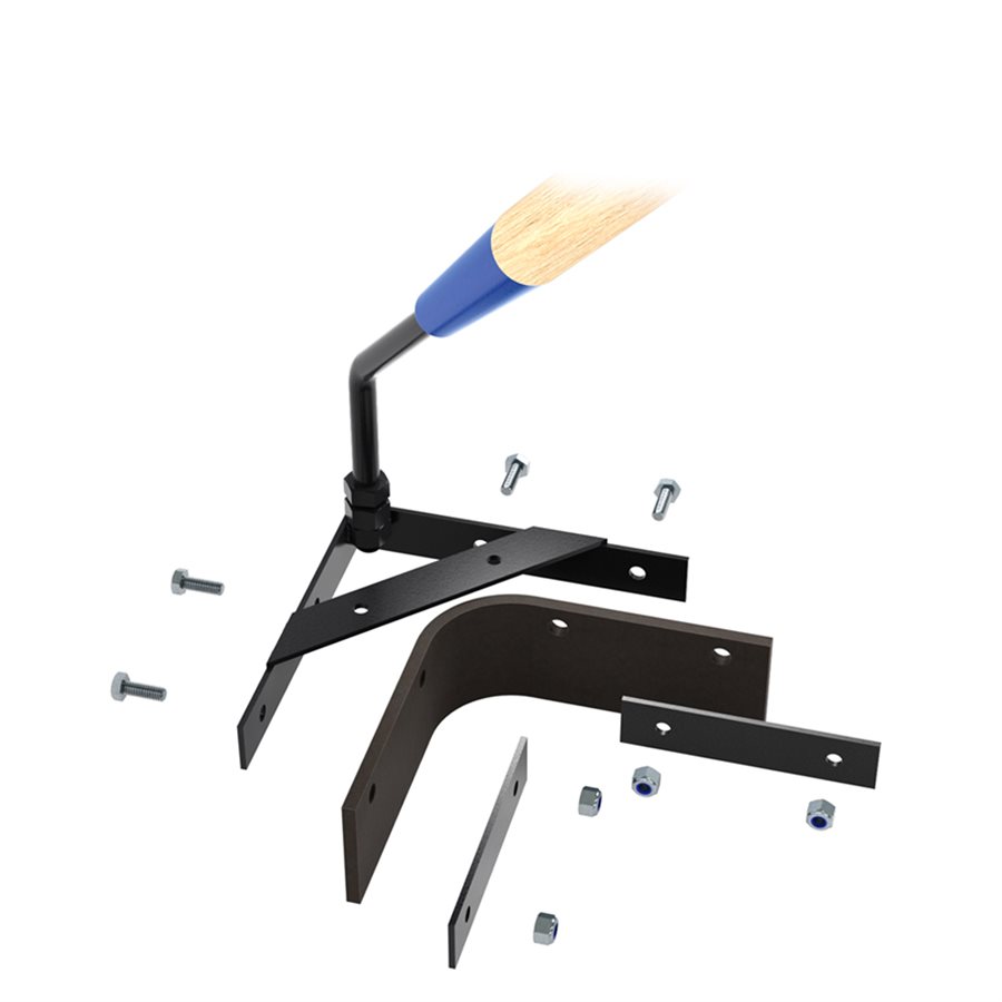 REVERSIBLE V-SHAPED ASPHALT SQUEEGEE - BLACK NEOPRENE BLADE