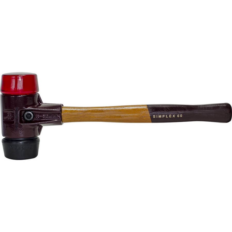 SIMPLEX MALLET BLACK RUBBER/RED PLASTIC FACE - 3.31 LB - CAST IRON ...