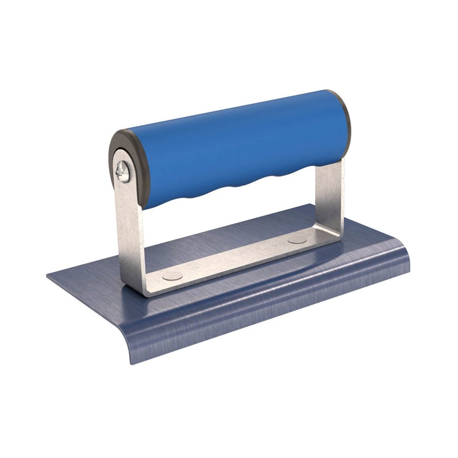 BLUE STEEL EDGER - 6" x 3" - 3/8" RADIUS 1/2" DEPTH COMFORT GRIP HANDLE