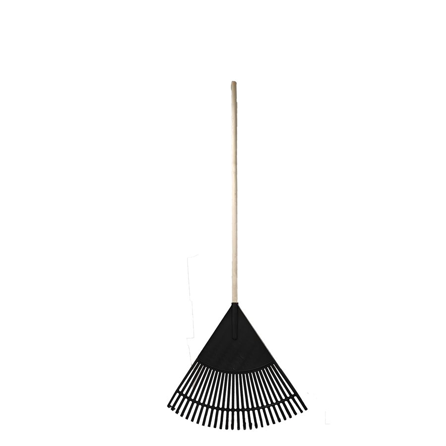 LEAF RAKE - 24" - 48" TAPERED WOOD HANDLE