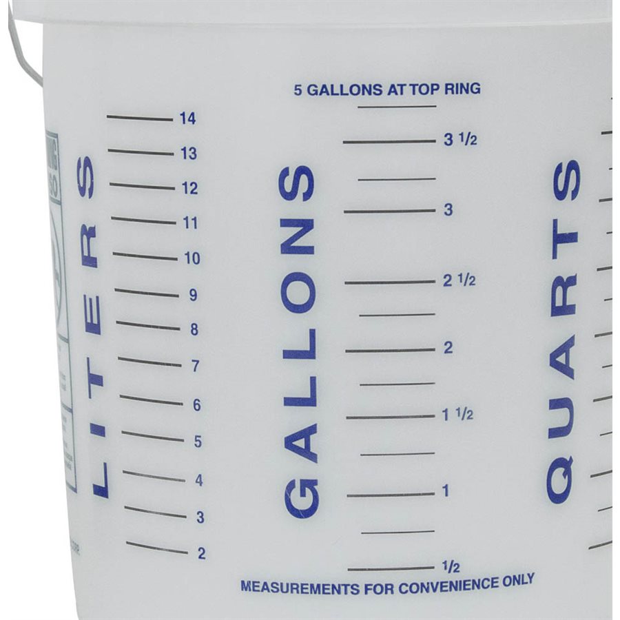 CLEAR MEASURING PAIL - 5 GALLON