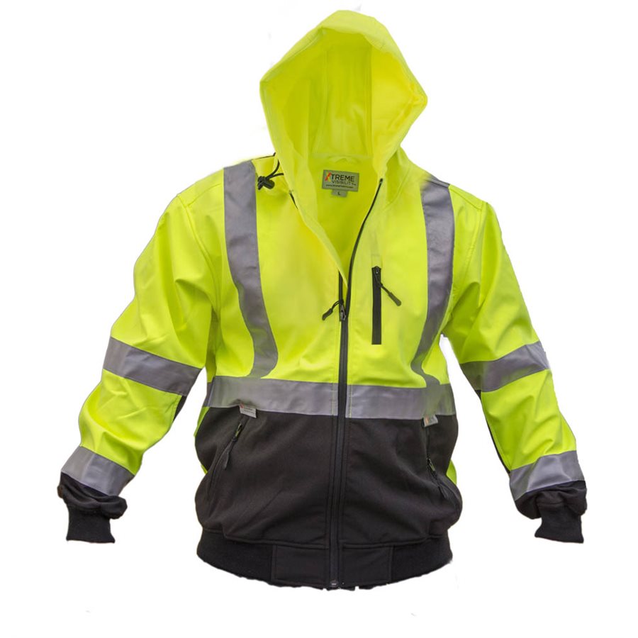 Hi Vis Hooded Jacket Large