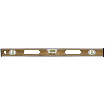 BAMBOO WOOD LEVEL - 24" ALUMINUM BOUND