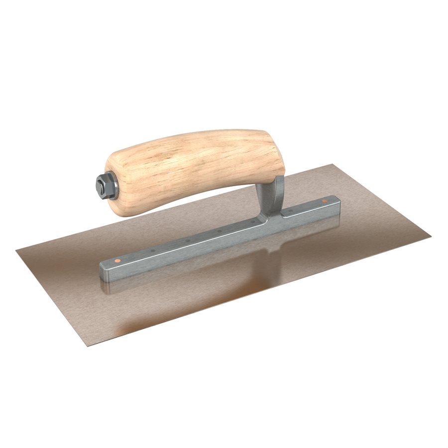 GOLDEN STAINLESS STEEL FINISHING TROWEL - SQUARE END - 10 X 4.5 - CAMEL ...
