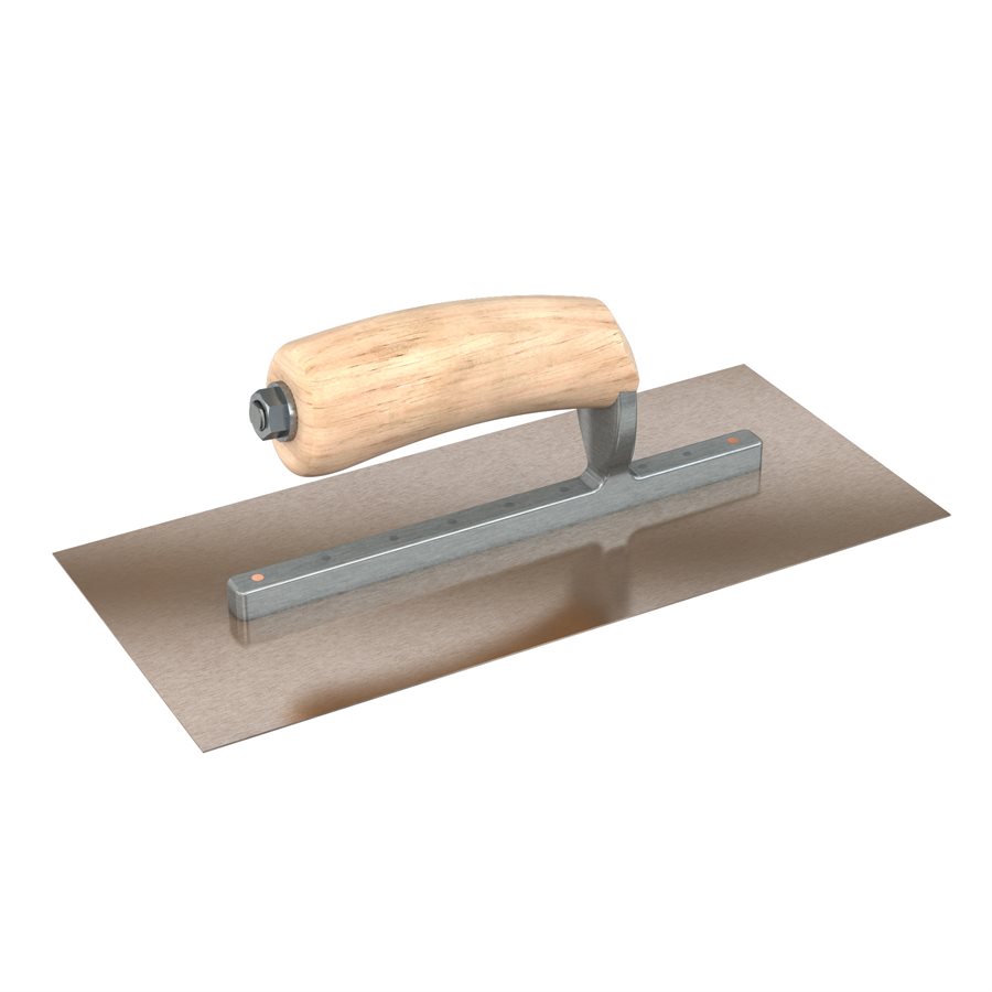 GOLDEN STAINLESS STEEL FINISHING TROWEL - SQUARE END - 11 X 5 - CAMEL ...