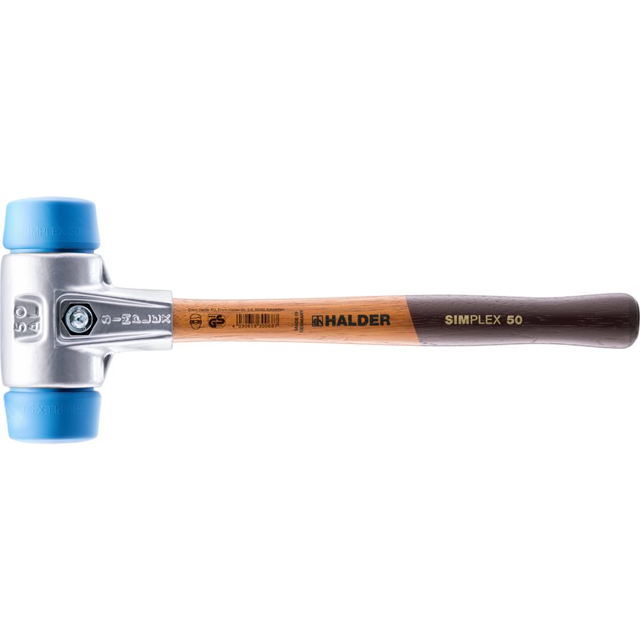 SIMPLEX MALLET - BLUE RUBBER FACE - 12.70 OZ - ALUMINUM HOUSING - WOOD ...