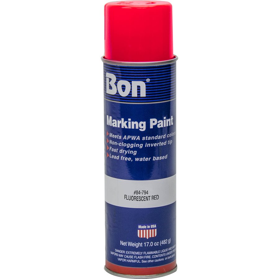 MARKING PAINT - FLUORESCENT RED - 20 OZ (12/PKG)
